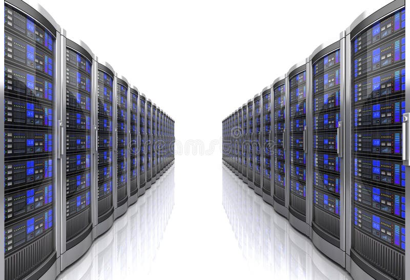 Network Workstation Servers 3d Illustration Stock Illustration ...