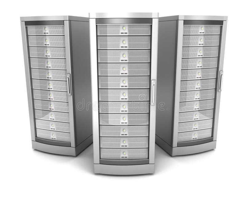 Network Workstation Servers 3d Illustration Stock Illustration ...