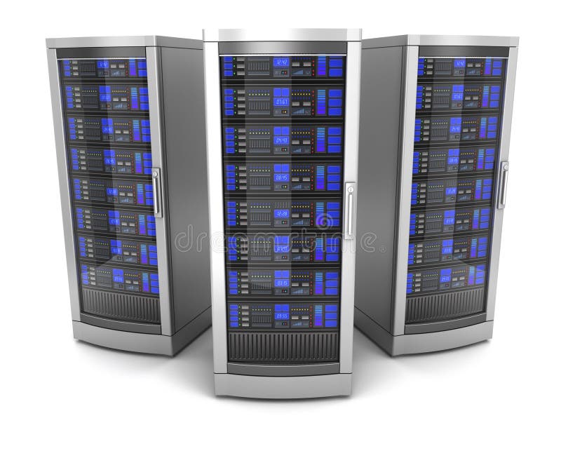 Network Workstation Servers 3d Illustration Stock Illustration ...