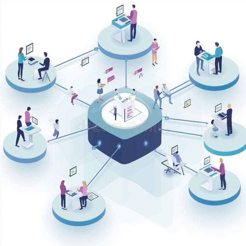 Modern Office Environment Collaborative Workspaces Team Engagement ...