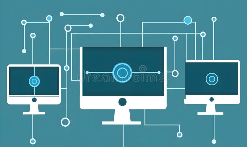 AI-Generated Network Visualization Stock Illustration - Illustration of ...