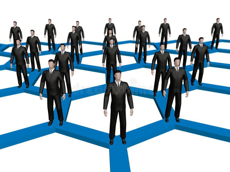 In a networked crowd stock illustration. Illustration of individual ...