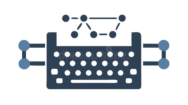 Networked Typewriter Digital Communication Vector, Vector Design ...