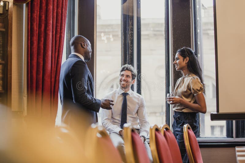 Networking after a Business Conference Stock Photo - Image of formal ...