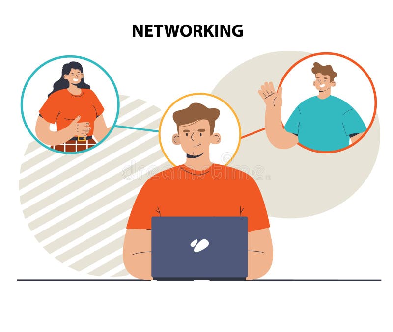 Networking. Characters Collaboration, Establishment of Partnership or ...