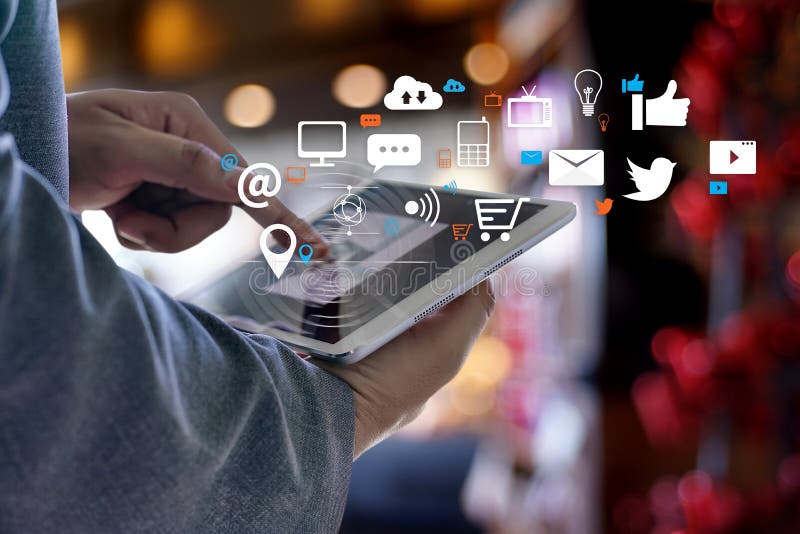 Networking Chat Communication Online Social Media Social Network Stock ...