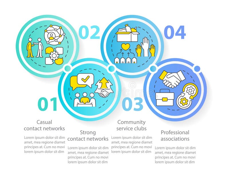 Networking Clubs Circle Infographic Template Stock Vector ...