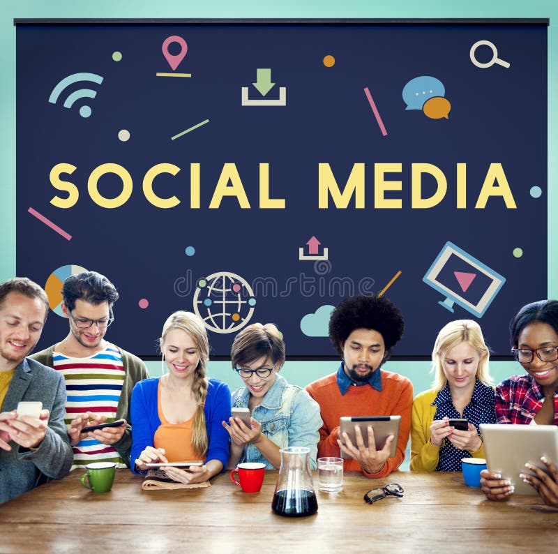 Networking Communication Online Social Multimedia Concept Stock Image ...