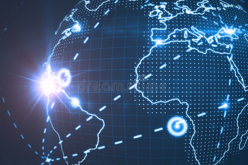 Networking and Futuristic Concept Stock Illustration - Illustration of ...