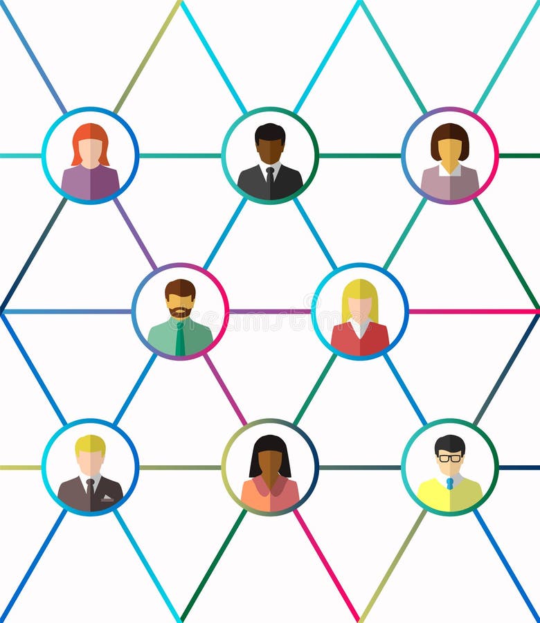Networking Concept with People and Lines As Network Symbol Stock Vector ...