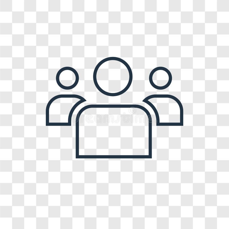 Networking Concept Vector Linear Icon Isolated on Transparent Ba Stock ...
