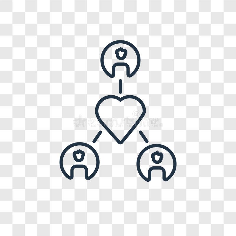 Networking Concept Vector Linear Icon Isolated on Transparent Ba Stock ...