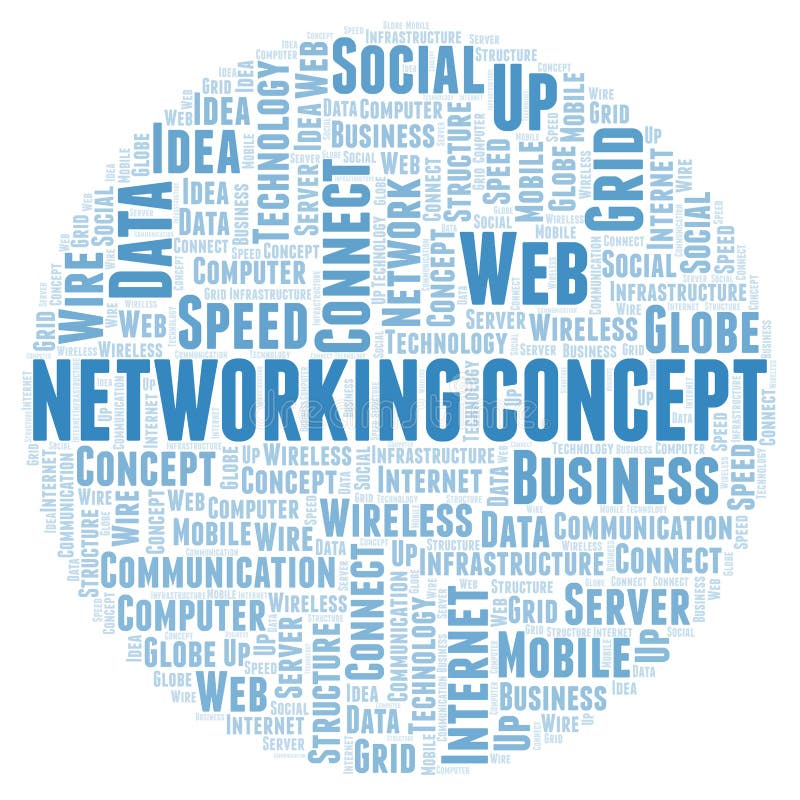 Networking Concept Word Cloud Stock Illustration - Illustration of ...