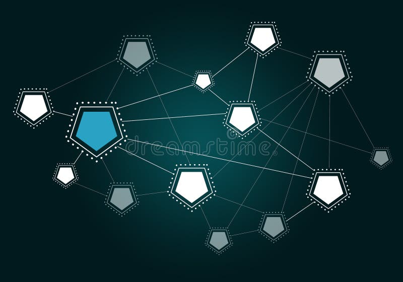 Networking and Connection Backdrop Stock Illustration - Illustration of ...