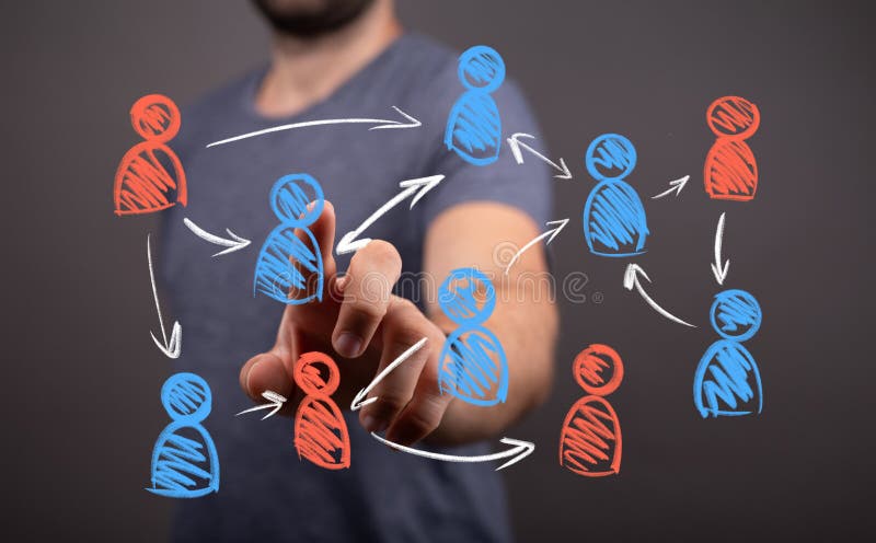 Visual Representation of Networking, Teamwork, and Collaboration. Ideal ...