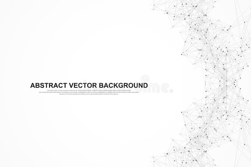 Networking Connection Concept Abstract Technology Global Network Connections With Points And