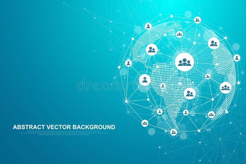 Networking Connection Concept Abstract Technology. Global Network ...