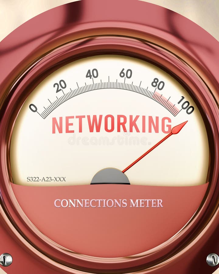 Networking and Connections Meter that is Hitting a Full Scale, Showing ...