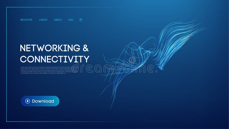 Networking and Connectivity Concept with Flowing Abstract Lines Stock ...