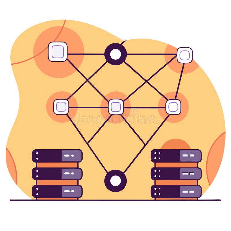 Networking 3D Illustration stock illustration. Illustration of ...
