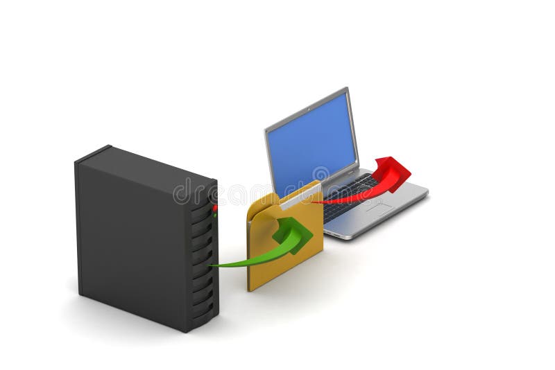 Networking and Data Sharing Stock Illustration - Illustration of ...