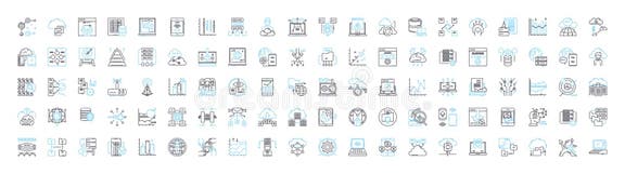 Networking Database Vector Line Icons Set. Network, Database, SQL ...