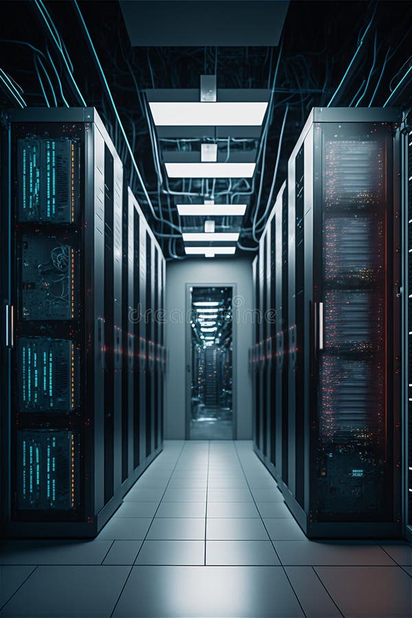 Networking Devices of Rack in Room with Big Data Cyber Internet Content ...