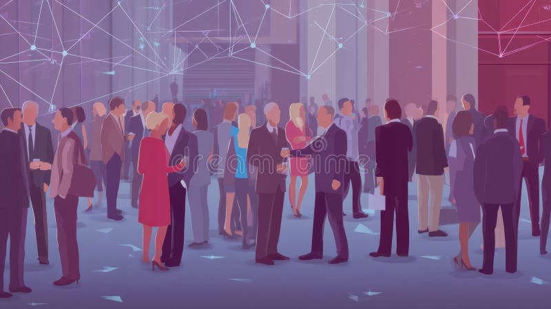 Networking Event Visualization Stock Illustration - Illustration of ...