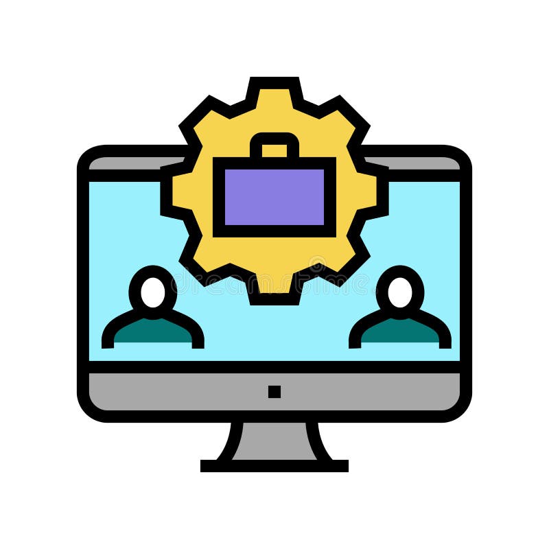 Networking Events Color Icon Vector Illustration Stock Vector ...