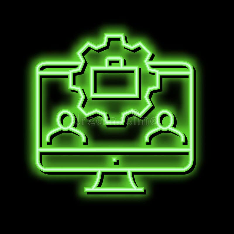 Networking Events Neon Glow Icon Illustration Stock Vector ...