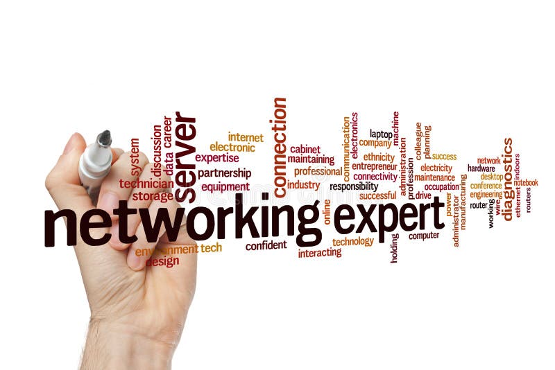 Networking Expert Word Cloud Concept Stock Illustration - Illustration ...