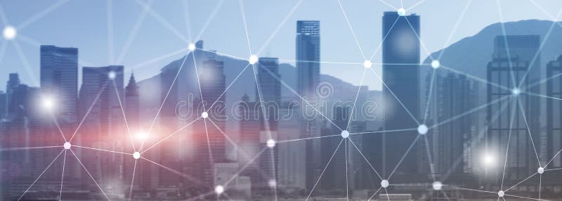 Networking Fast Wireless Internet Concept Iot Network Telecommunication ...