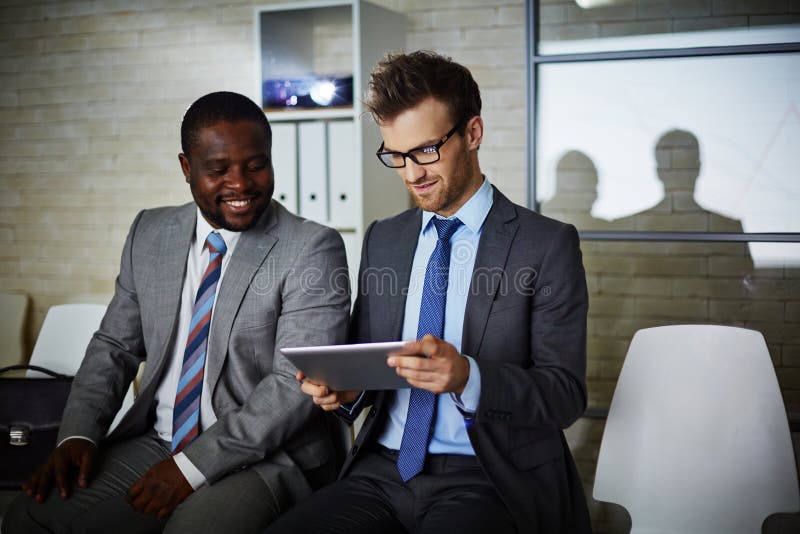 Networking in group stock image. Image of young, handsome - 54528413