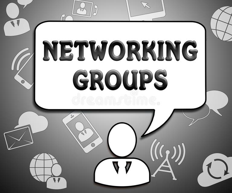 Networking Groups Indicates Global Communications 3d Illustration Stock ...