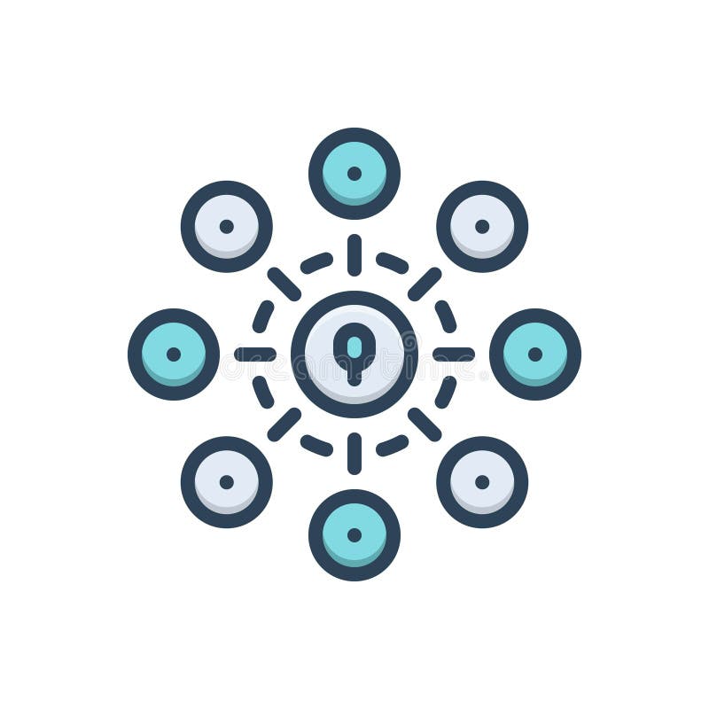 Color Illustration Icon for Networking, Interrelating and Network Stock ...