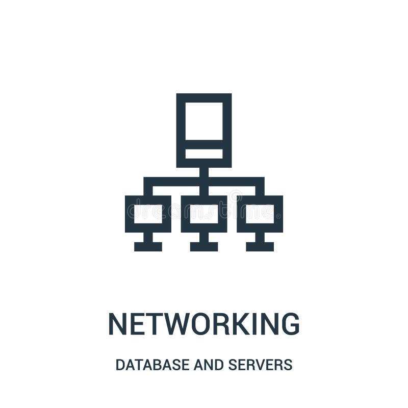 Networking Icon Vector From Database And Servers Collection Thin Line Networking Outline Icon