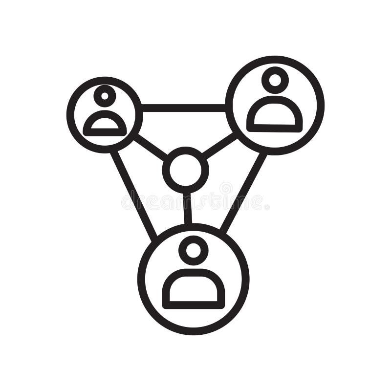 Networking Icon Vector Sign and Symbol Isolated on White Background ...