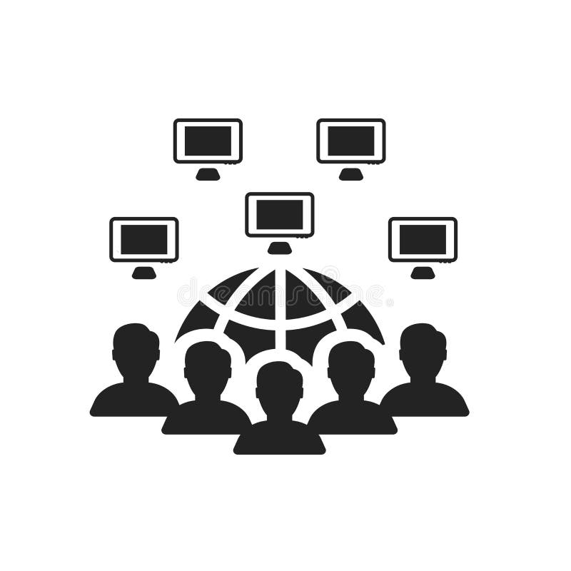 Networking Icon Vector Sign and Symbol Isolated on White Background ...