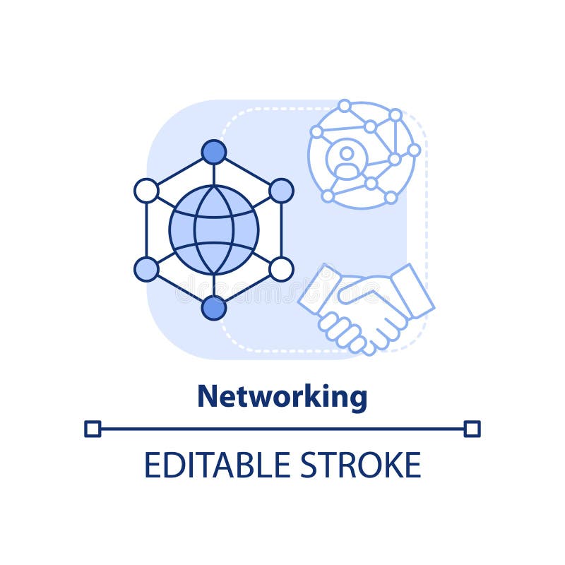 Networking Light Blue Concept Icon Stock Vector - Illustration of ...