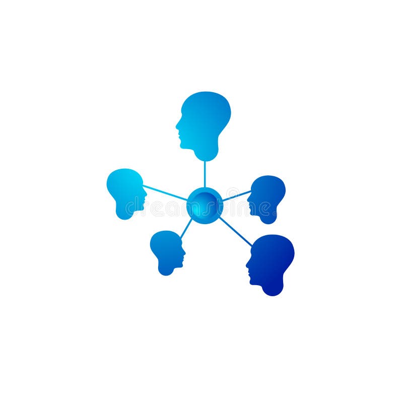 Networking Logo. People United by Work Stock Vector - Illustration of ...