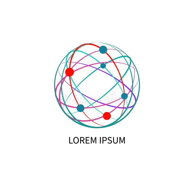 Networking Logo, Round Abstract Business Icon Stock Vector ...