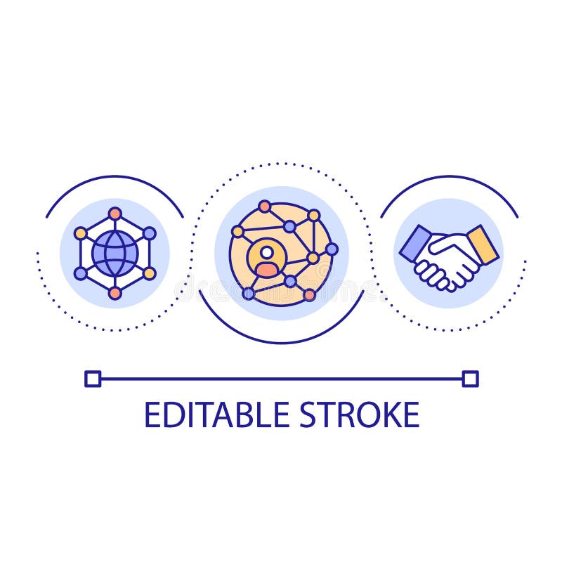 Networking Loop Concept Icon Stock Vector - Illustration of community ...