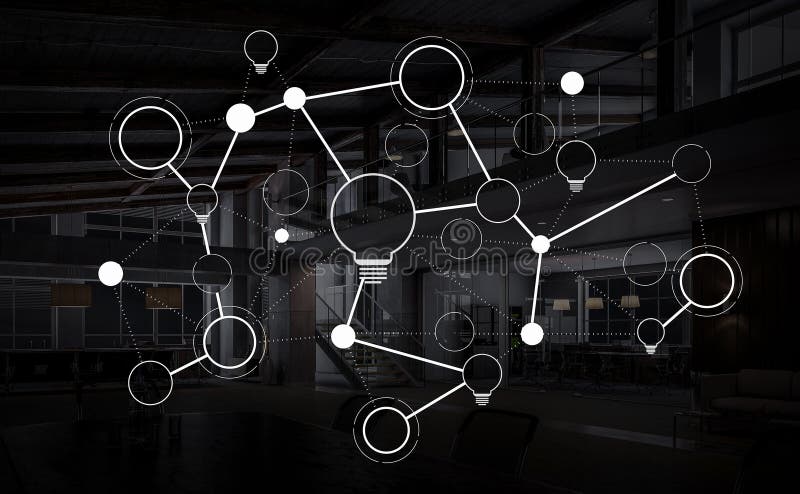 Networking and Modern Technologies. Mixed Media Stock Illustration ...