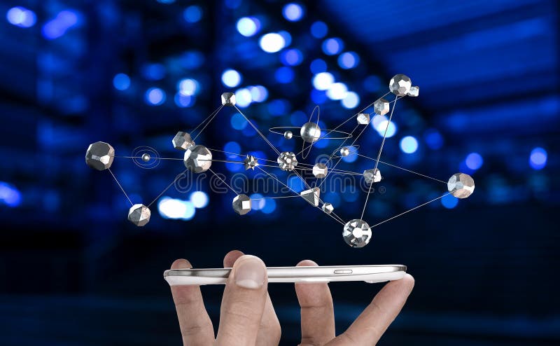 Networking and Modern Technologies. Mixed Media Stock Photo - Image of ...