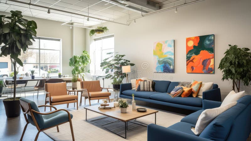 Networking Office Space Available Stock Illustration - Illustration of ...