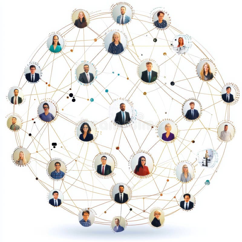 Networking People. Vector Illustration. Social Network. Network of ...