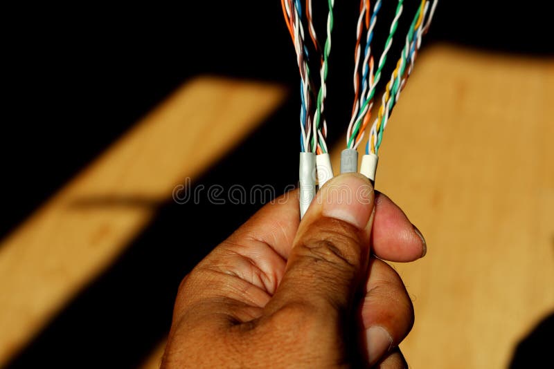 Networking and Security Concepts. Hand Holding a Network and Telephone ...