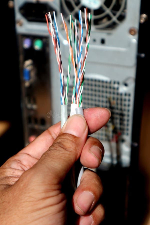 Networking and Security Concepts. Hand Holding a Network and Telephone ...