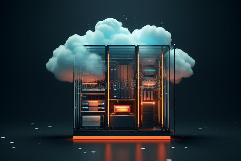 Networking Security Technology Concept Storage Cloud Information Data ...