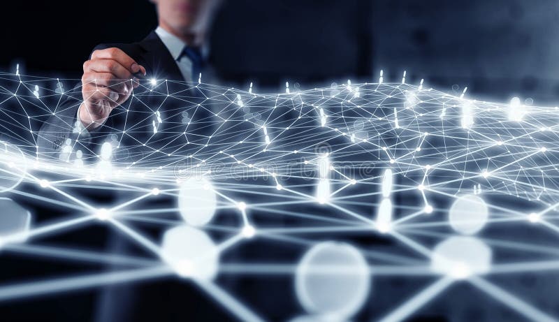 Networking Technologies and Social Interaction Stock Image - Image of ...